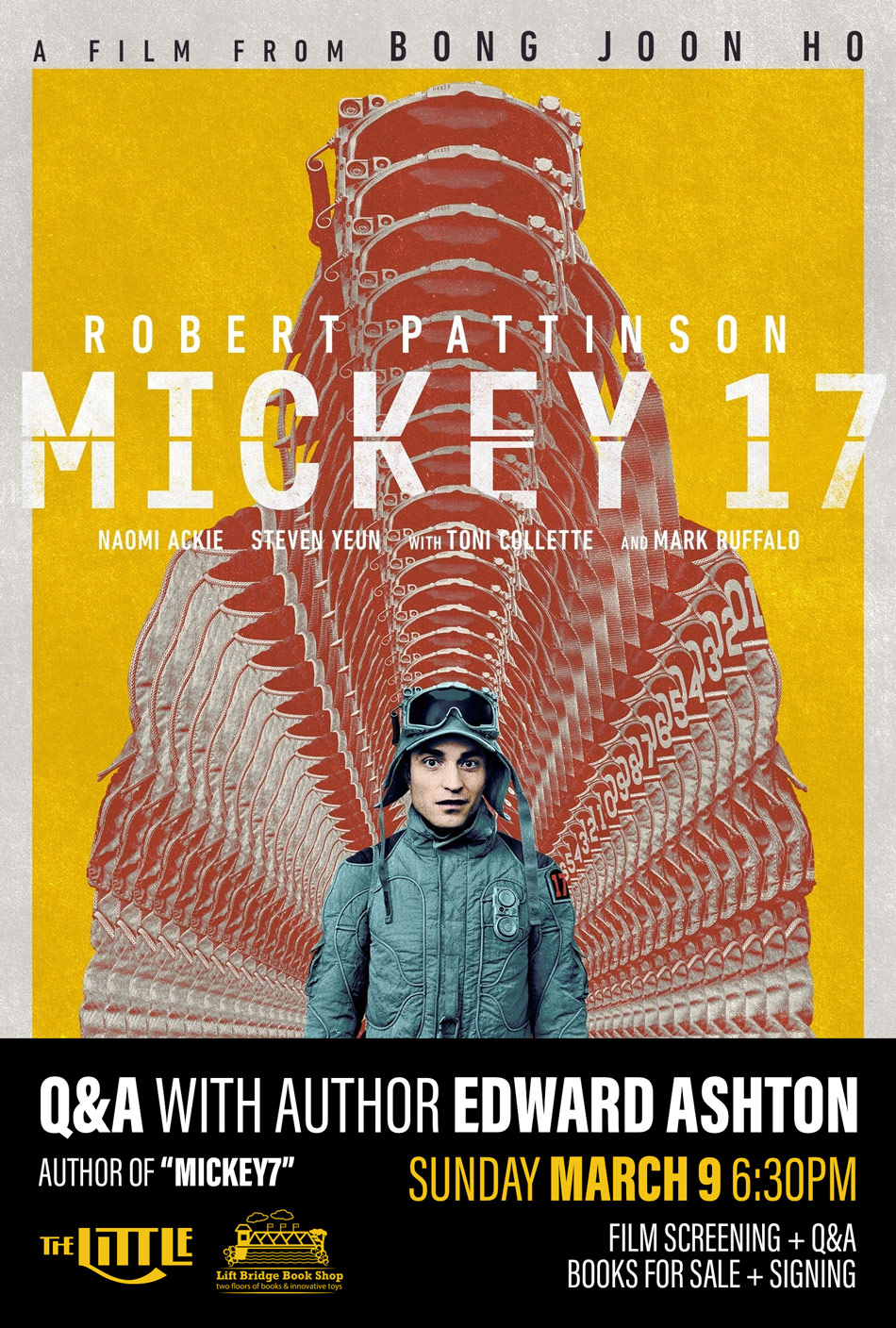 Mickey 17 (w/ author Edward Ashton) – Mar. 9 | SOLD OUT | The Little Theatre